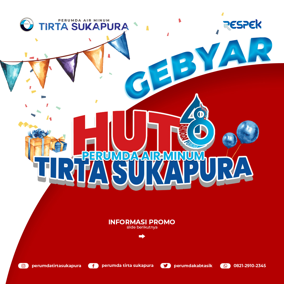 Promo HUT Perumda Air Minum Tirta Sukapura ke 48