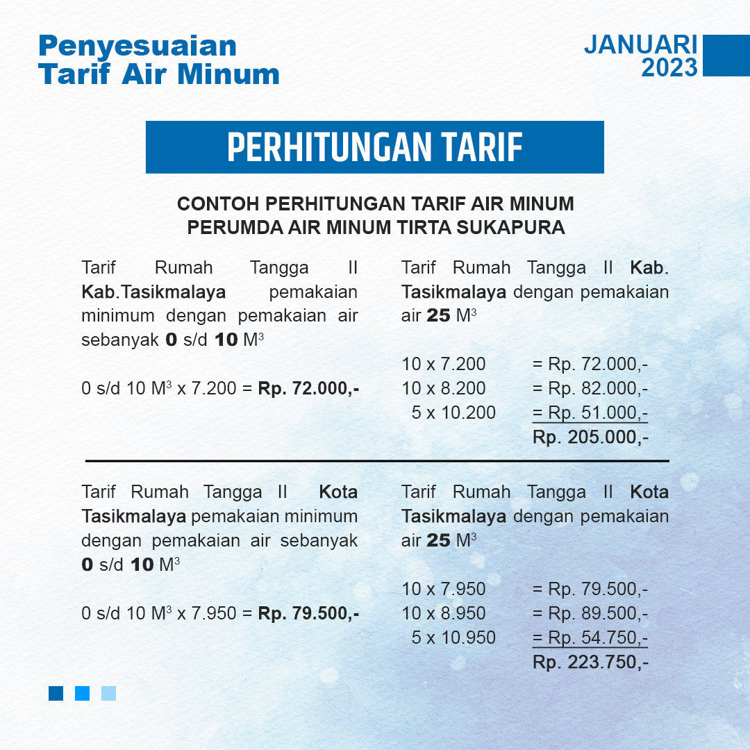 Penyesuaian Tarif Air Minum Tahun 2023 Penyesuaian Tarif Air Minum Tahun 2023